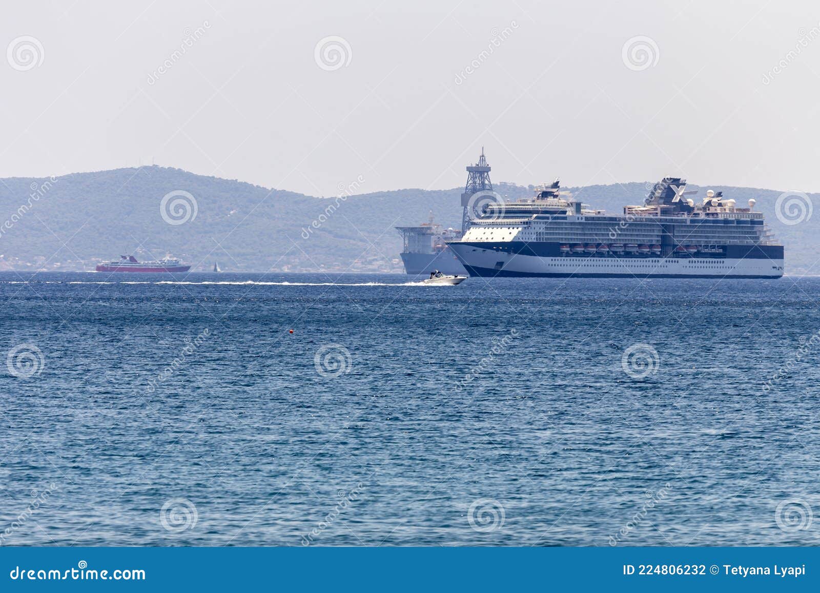 Two Cargo Ships at a Distance Stock Photo - Image of port, heavy: 224806232