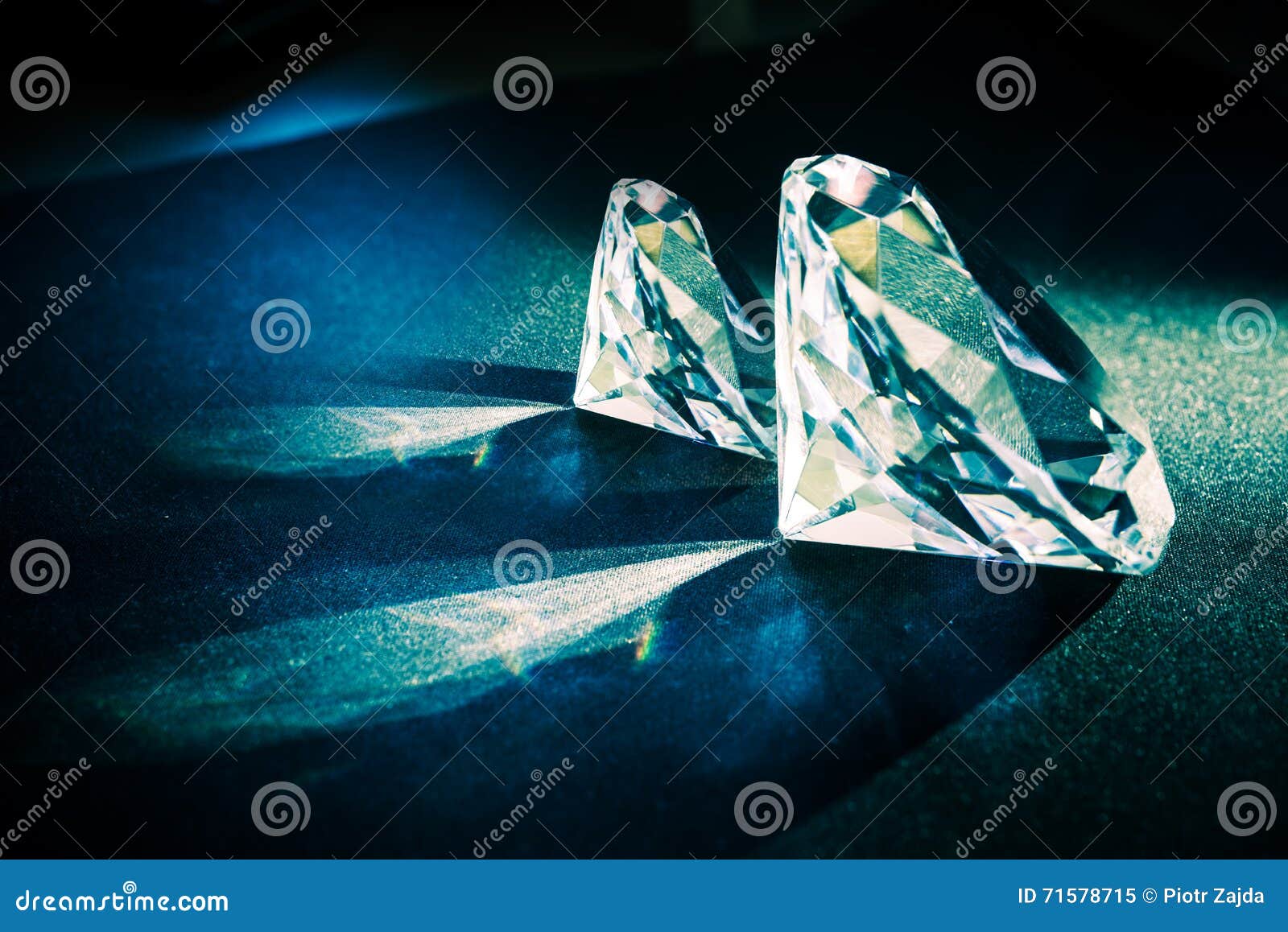 Two Large Diamonds stock image. Image of style, light - 71578715