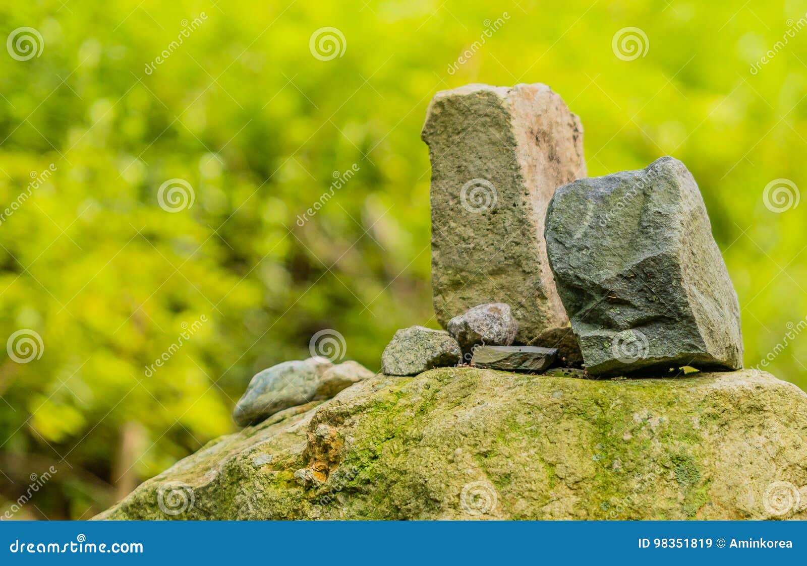 Two Large Rectangle Shaped Rocks Stock Image - Image of geology, site ...