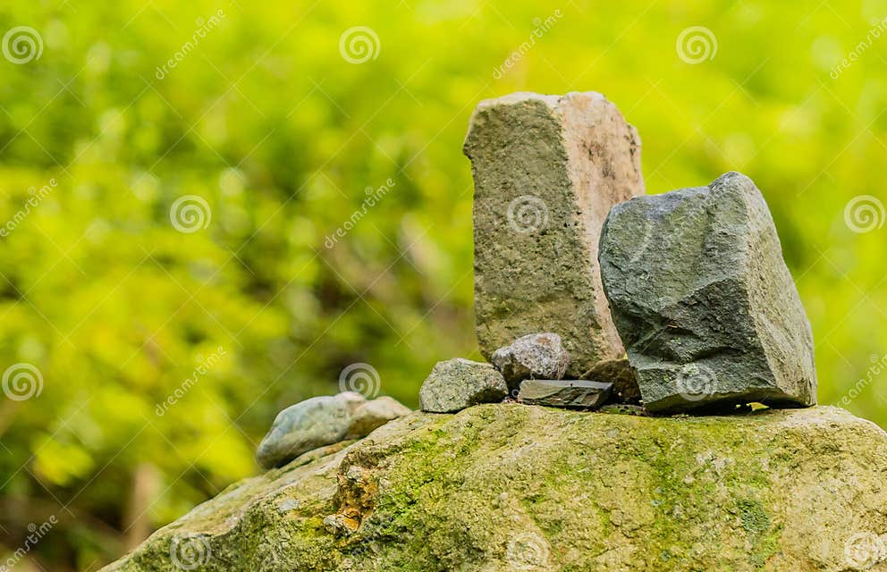 Two Large Rectangle Shaped Rocks Stock Image - Image of geology, site ...