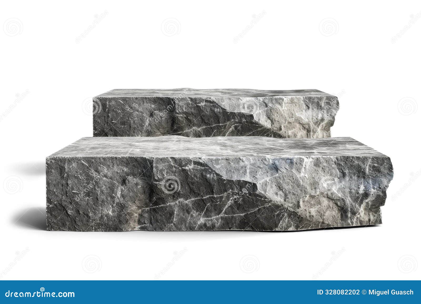 Two Large Rocks are on a White Background Stock Illustration ...