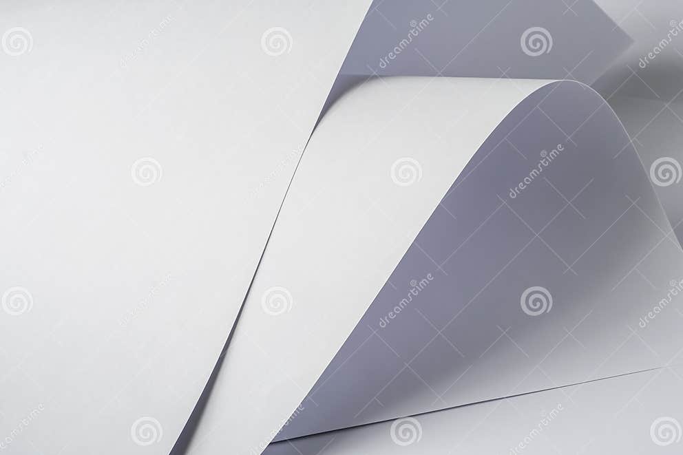 Two Large Sheets of White Paper. Stock Image - Image of abstract ...