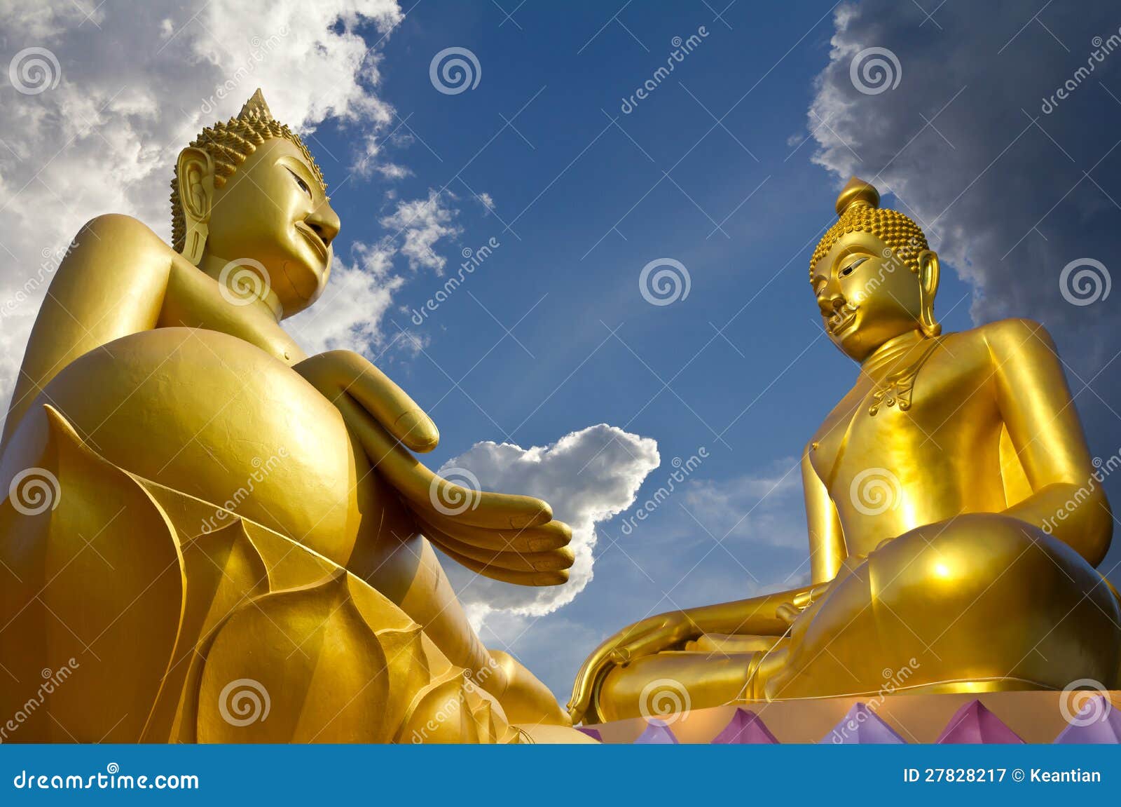 Two large statues. stock image. Image of idol, prayer - 27828217