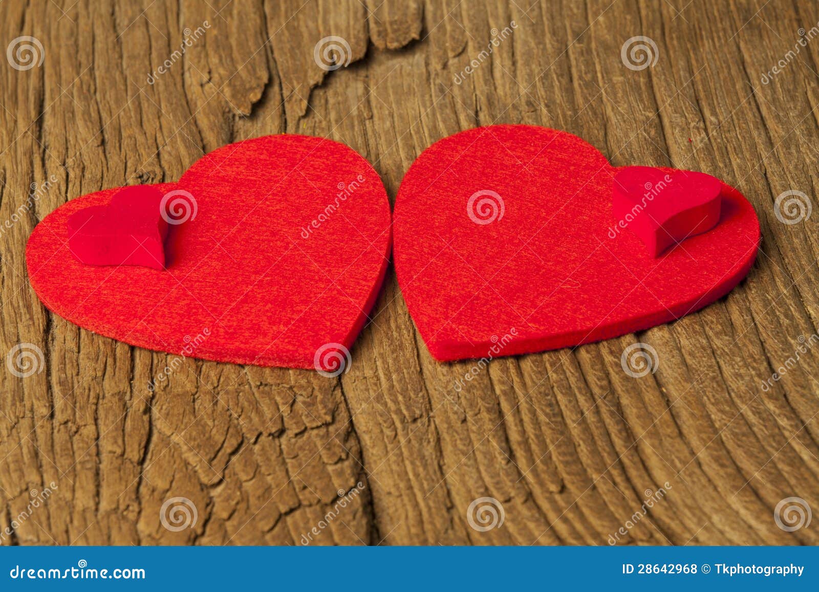 Two Large and Two Small Hearts Stock Photo - Image of greeting, feeling ...
