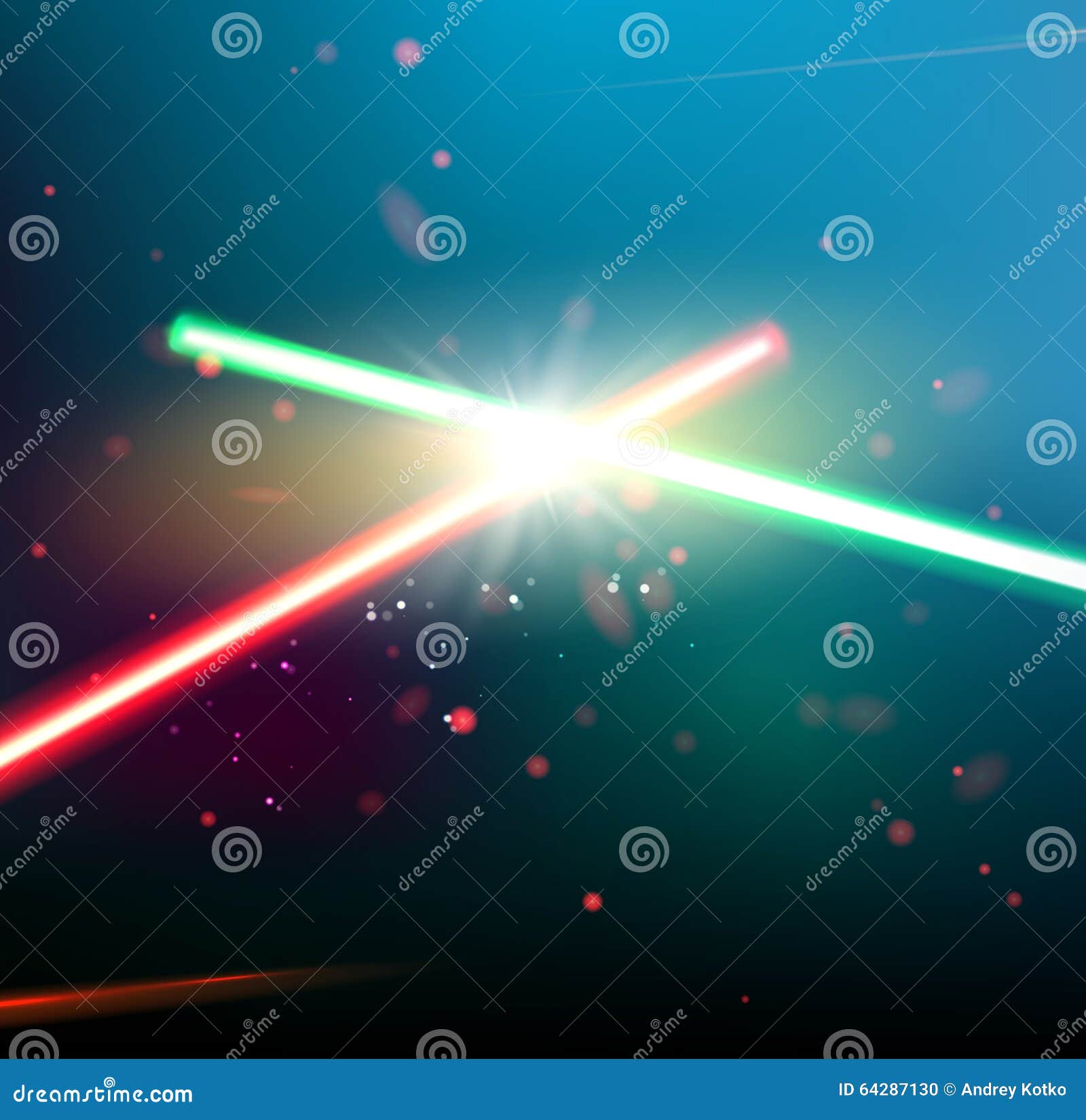 Two laser rays stock vector. Illustration of blue, battle - 64287130