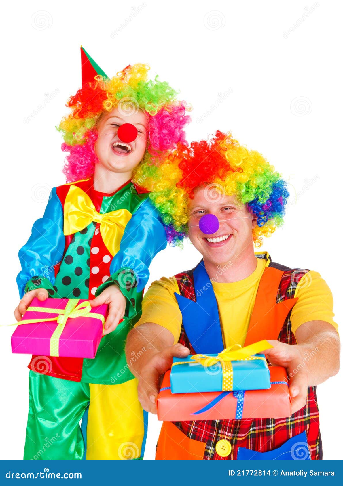 Two laughing clowns stock photo. Image of celebration - 21772814