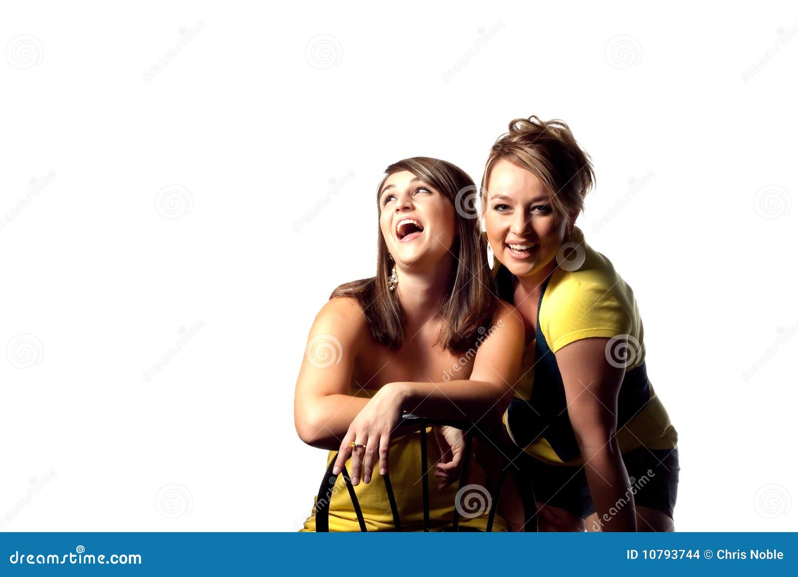 Two laughing ladies stock photo. Image of dressed, smile - 10793744