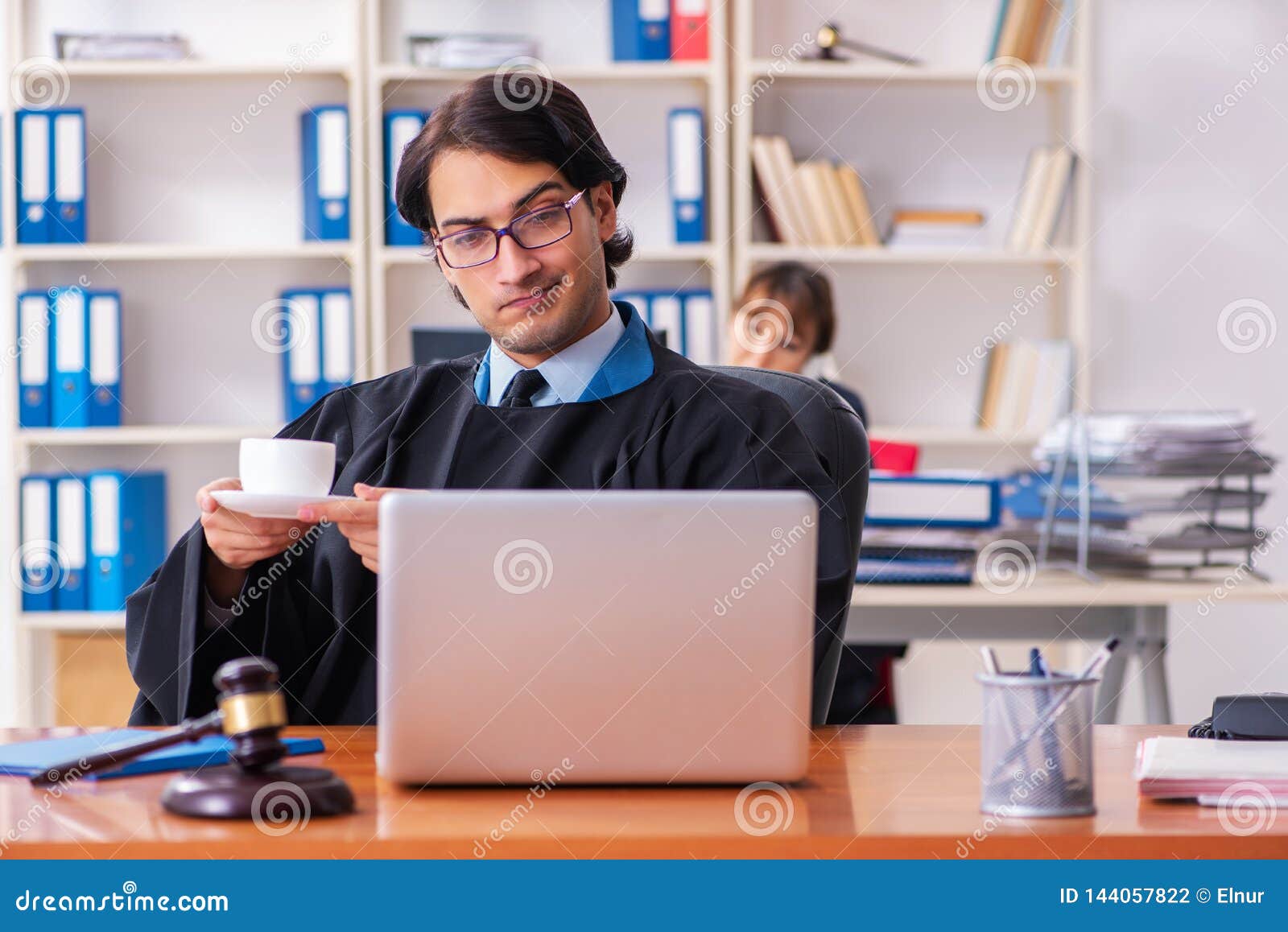 The Two Lawyers Working in the Office Stock Photo - Image of judicial ...