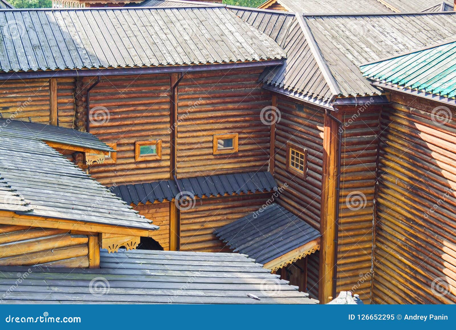 Two-layer Board in a Run-the Old Russian Method of Roofing. Stock Image ...