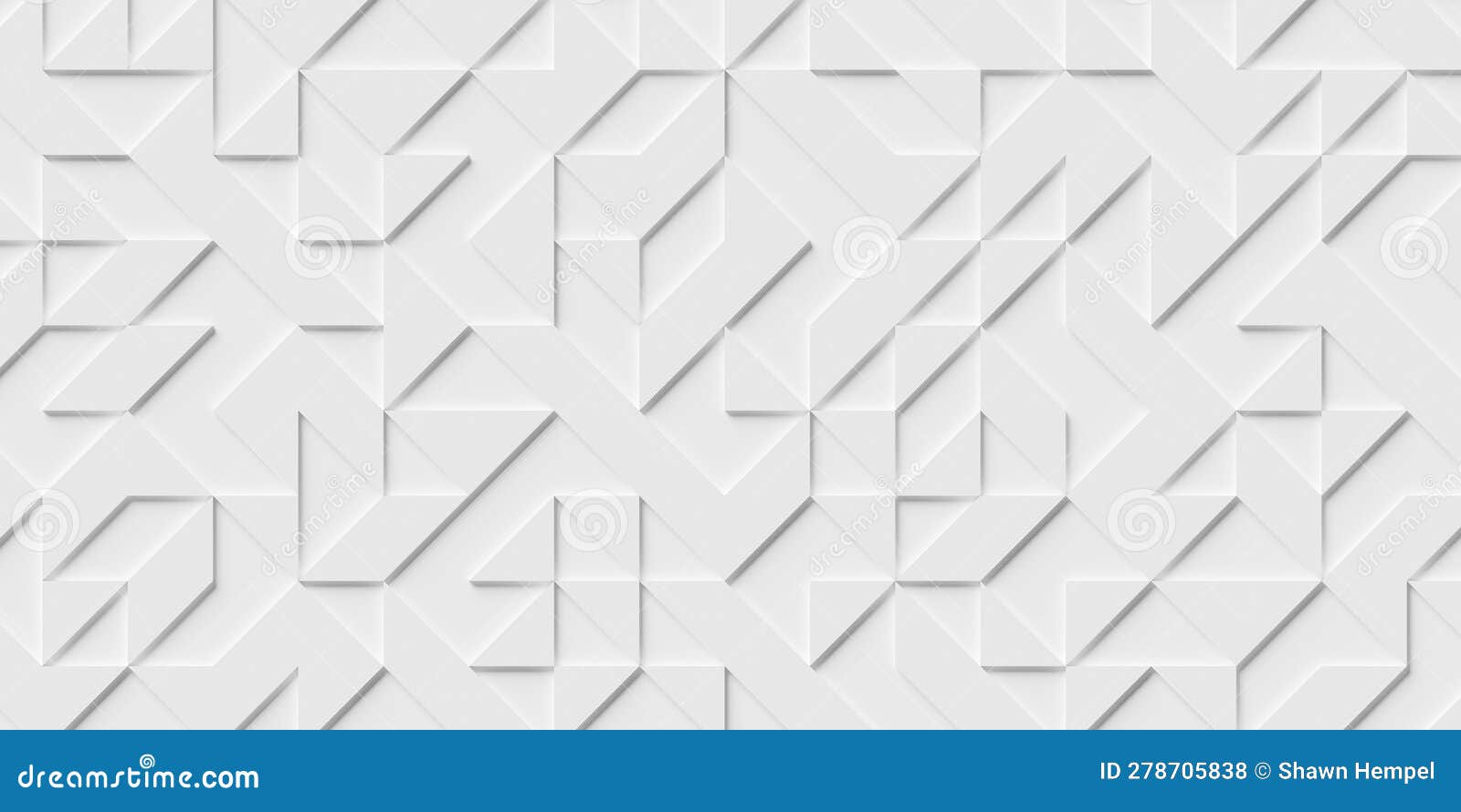 Two Layer Offset Abstract White Polygon Geometrical Triangles Pattern ...