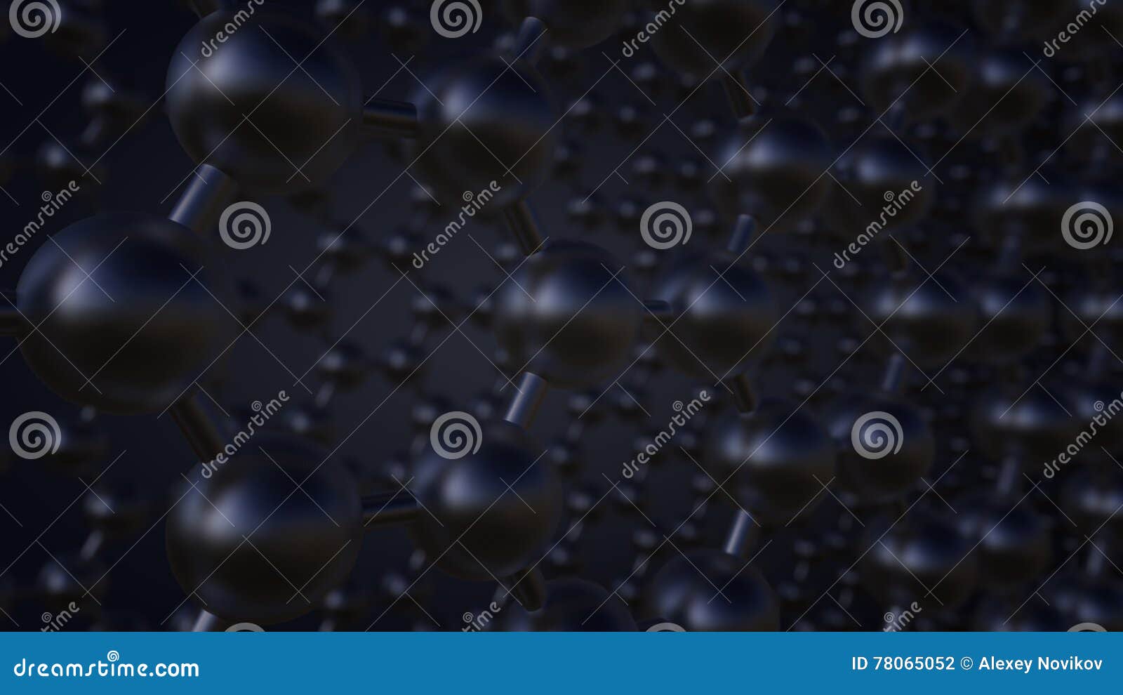 Two Layers of Atomic Structure Against Dark Background, Shallow Focus ...