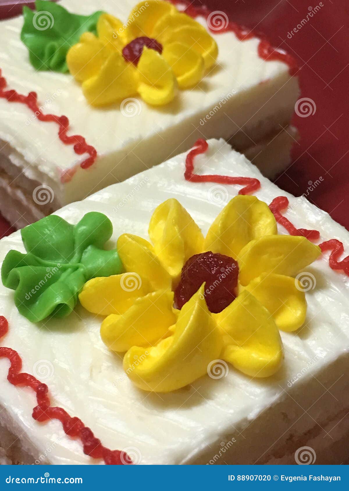 Two layers cakes stock photo. Image of buttercream, cake - 88907020