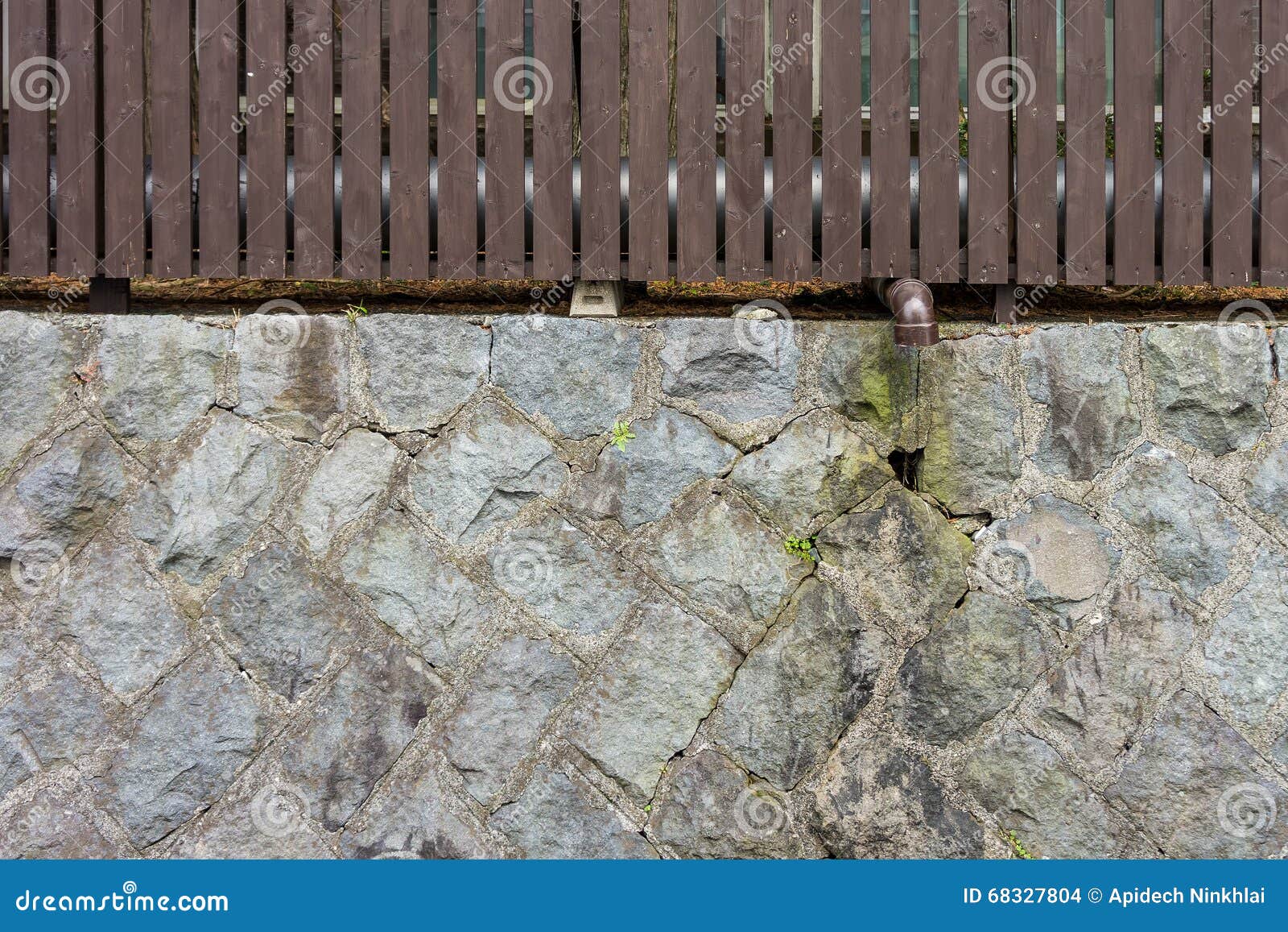 Two Layers of Fence with Drain Pipe Stock Photo - Image of building ...