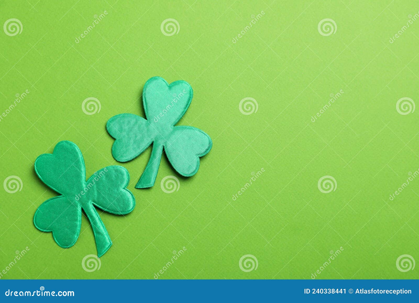 Two Leaves of Clover on Green Background Stock Image - Image of culture ...