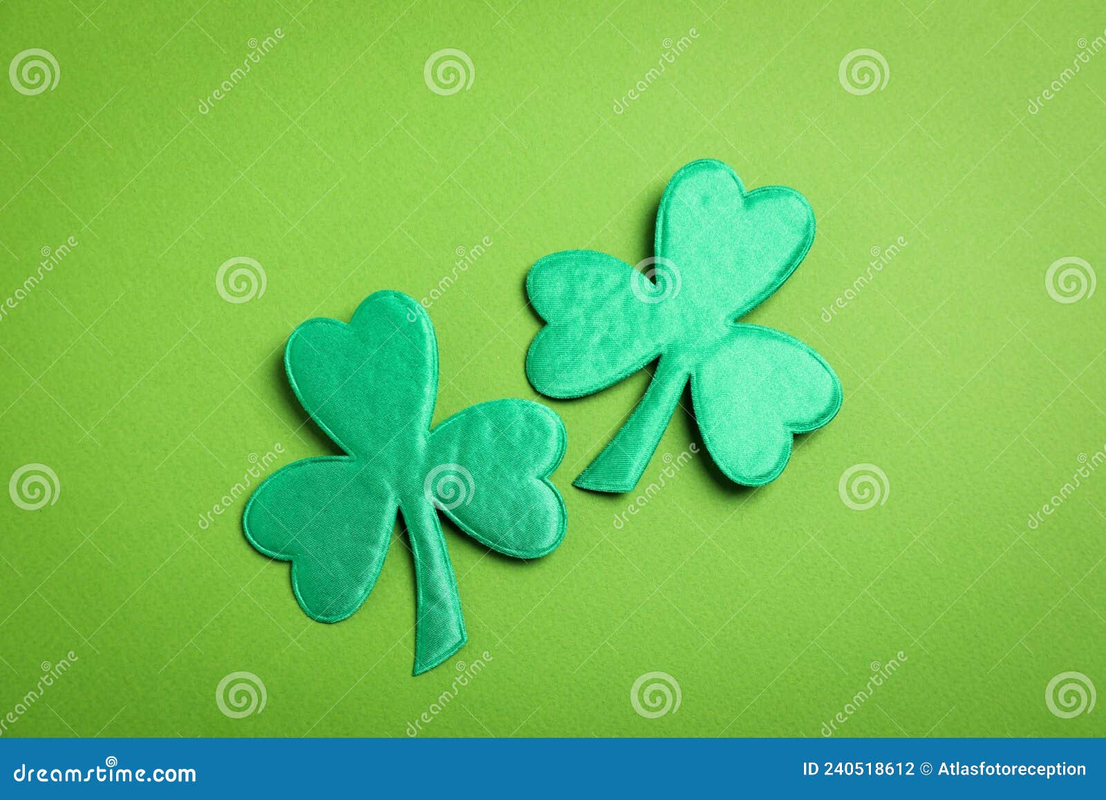 Two Leaves of Clover on Green Background Stock Photo - Image of ...