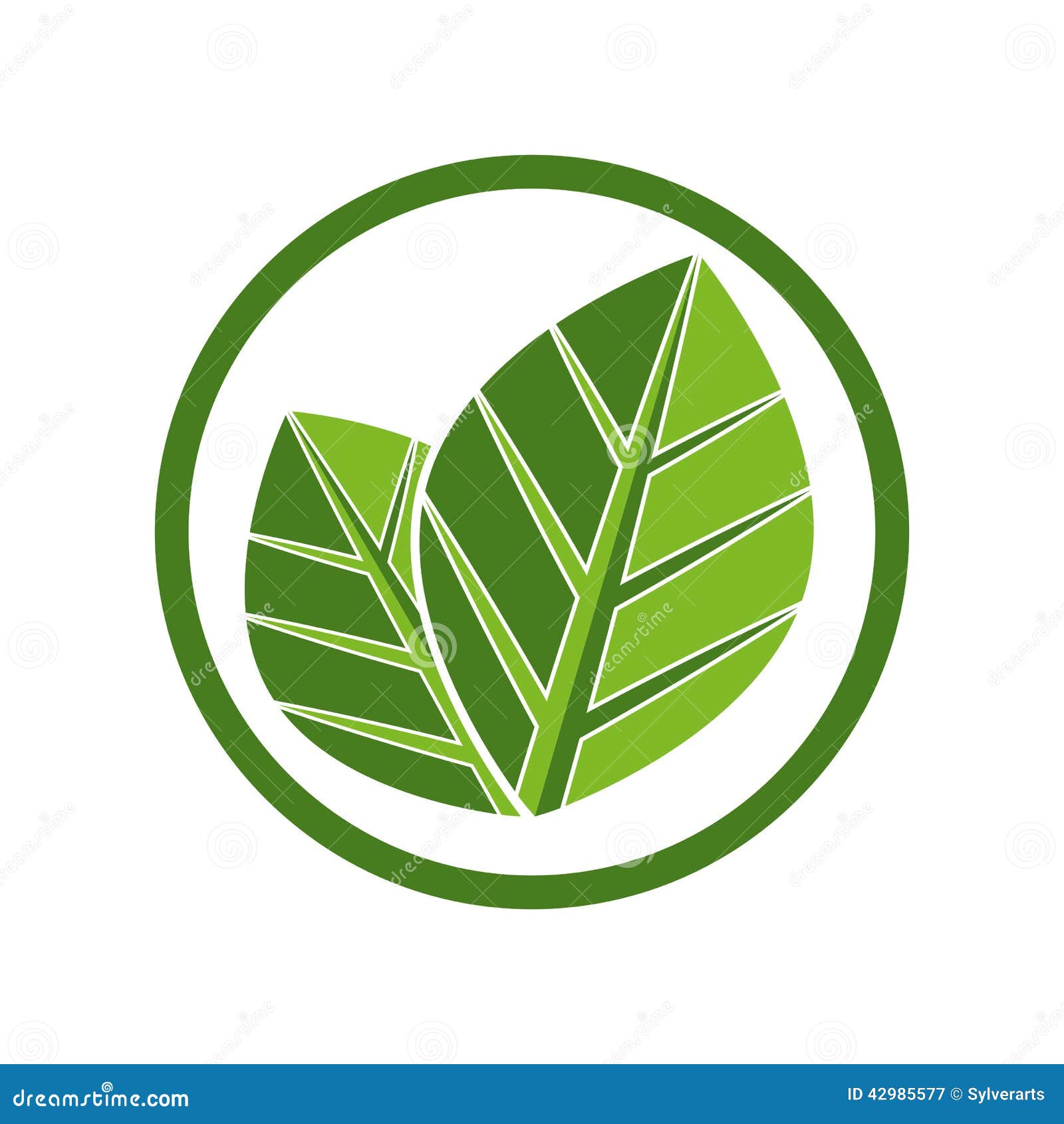 Two leaves icon. stock vector. Illustration of icon, ecology - 42985577
