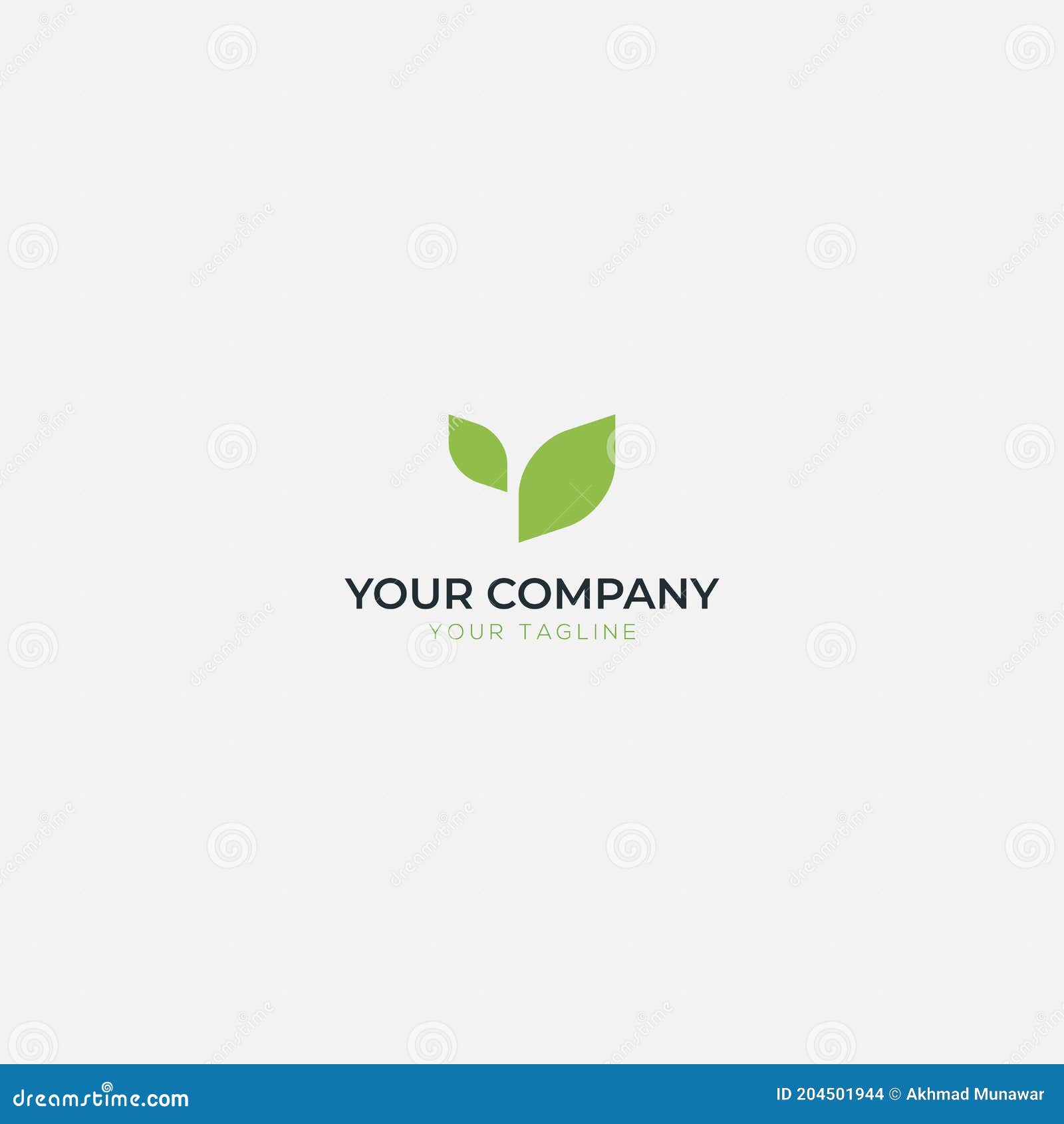 Two Leaves Logo Nature and Environment Stock Vector - Illustration of ...