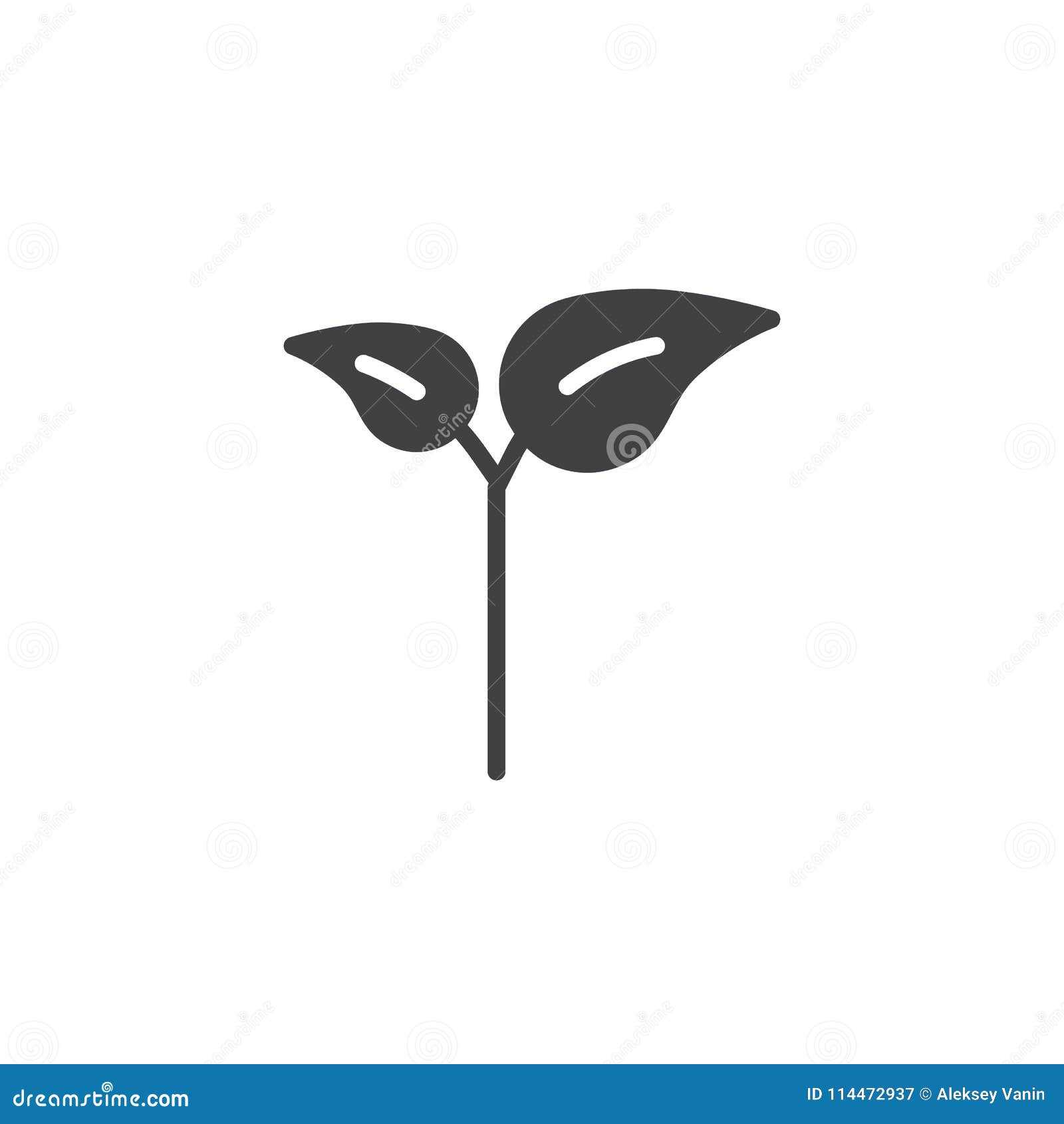 Two leaves vector icon stock vector. Illustration of flat - 114472937