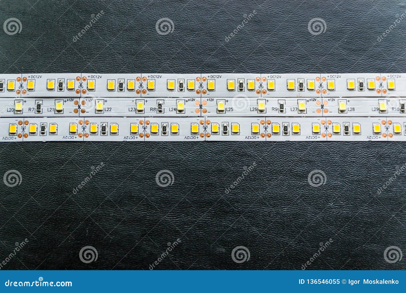 Two LED strip stock image. Image of green, garland, digital - 136546055