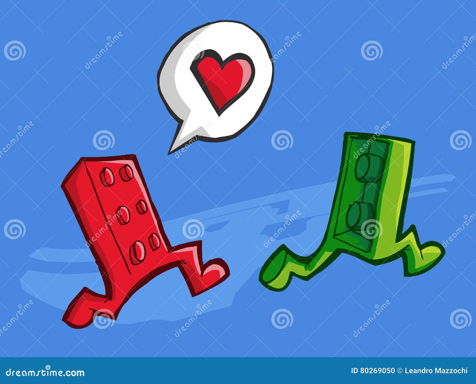 Two Lego in love stock vector. Illustration of drawn - 80269050