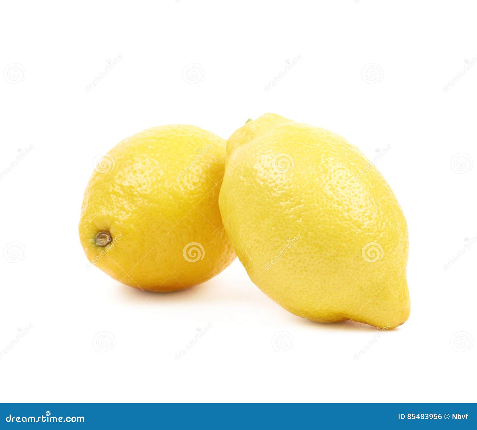 Two lemon fruits isolated stock photo. Image of sour - 85483956