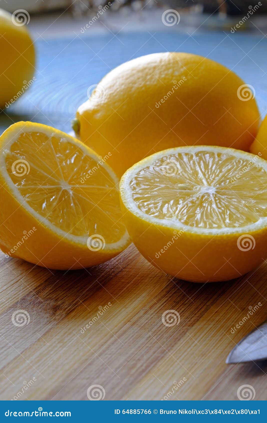 Two Lemon Halves in Portrait Crop Stock Photo - Image of juicy, food ...