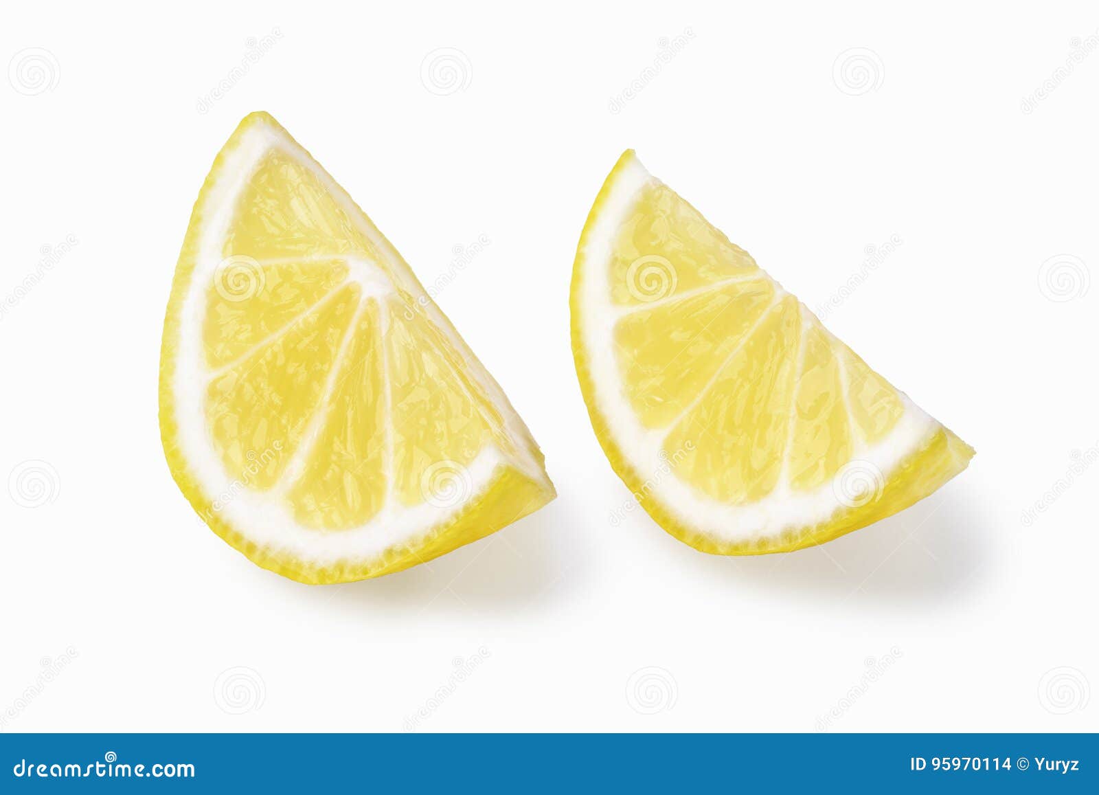 Two lemon segments stock photo. Image of segment, fresh - 95970114