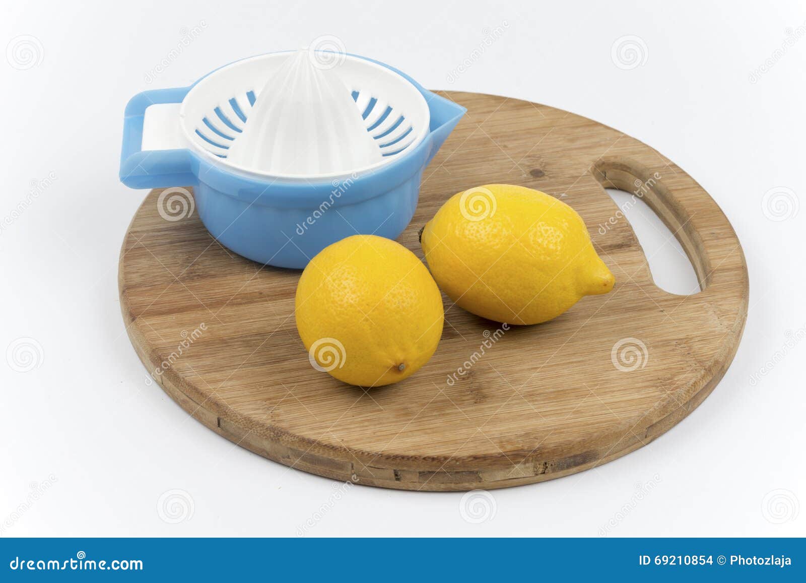 Two Lemon and Strainer on a Wooden Board Stock Photo - Image of glass ...