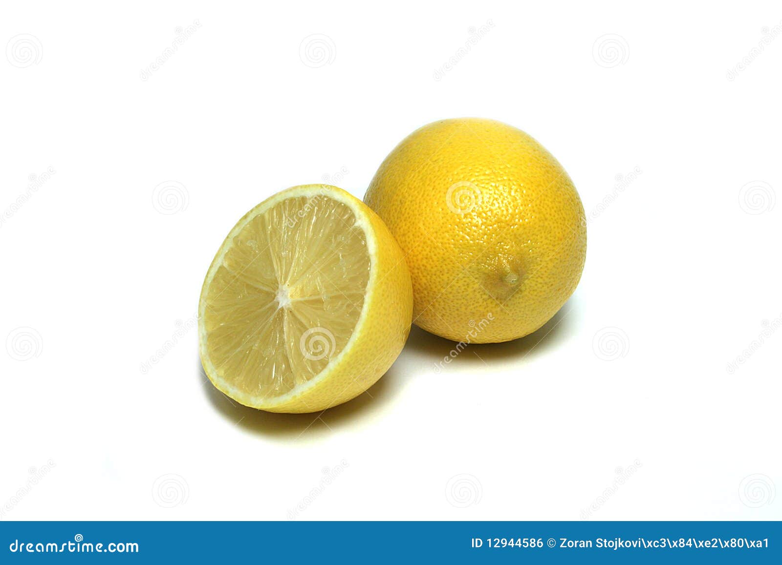 Two lemons stock photo. Image of isolation, yellow, meditteran - 12944586