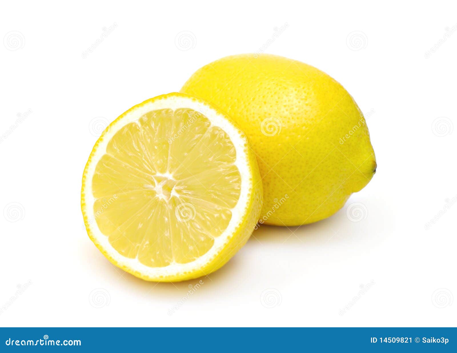 Two lemons isolated stock image. Image of nature, fresh - 14509821