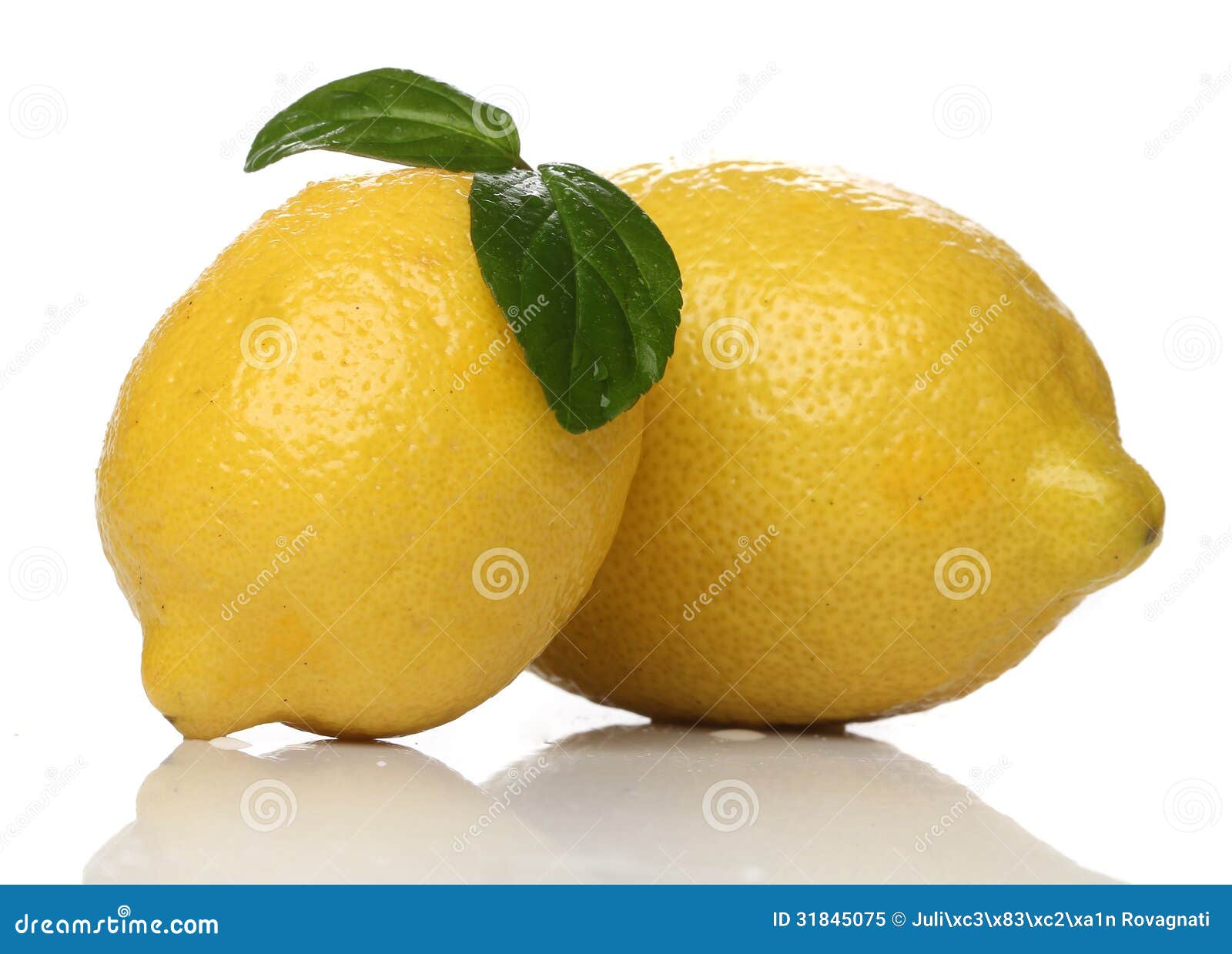 Two lemons isolated stock image. Image of ingredient - 31845075