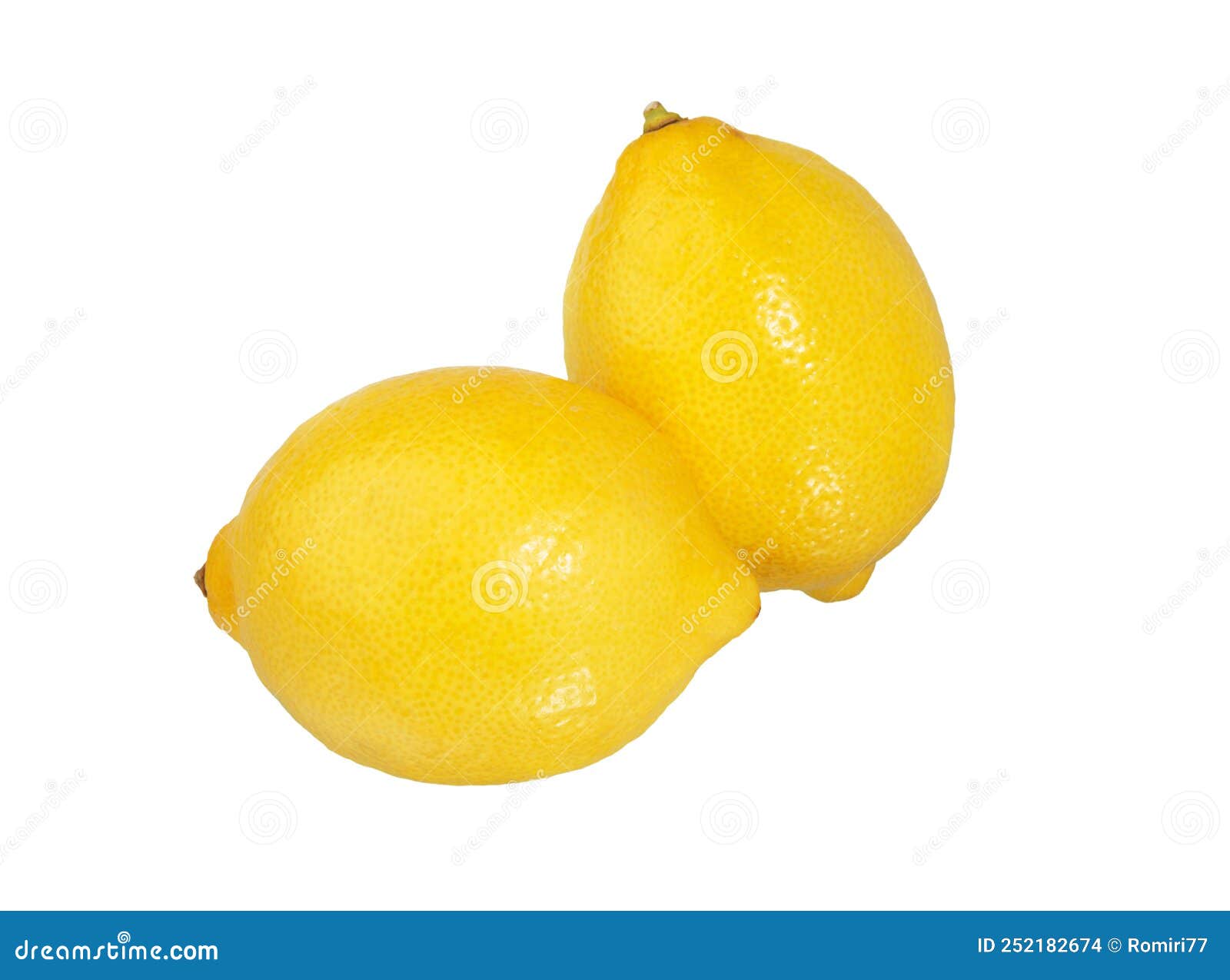 Two Lemons whole isolated stock photo. Image of clipping - 252182674