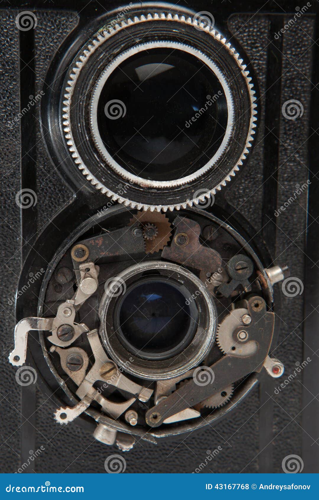 Two Lens of Old Vintage Camera Closeup Stock Photo - Image of classic ...