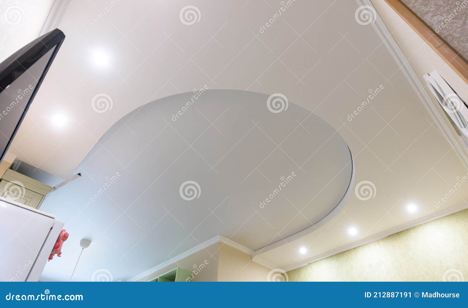 Two-level Suspended Ceiling, the Lower Level is Made of Plasterboard ...