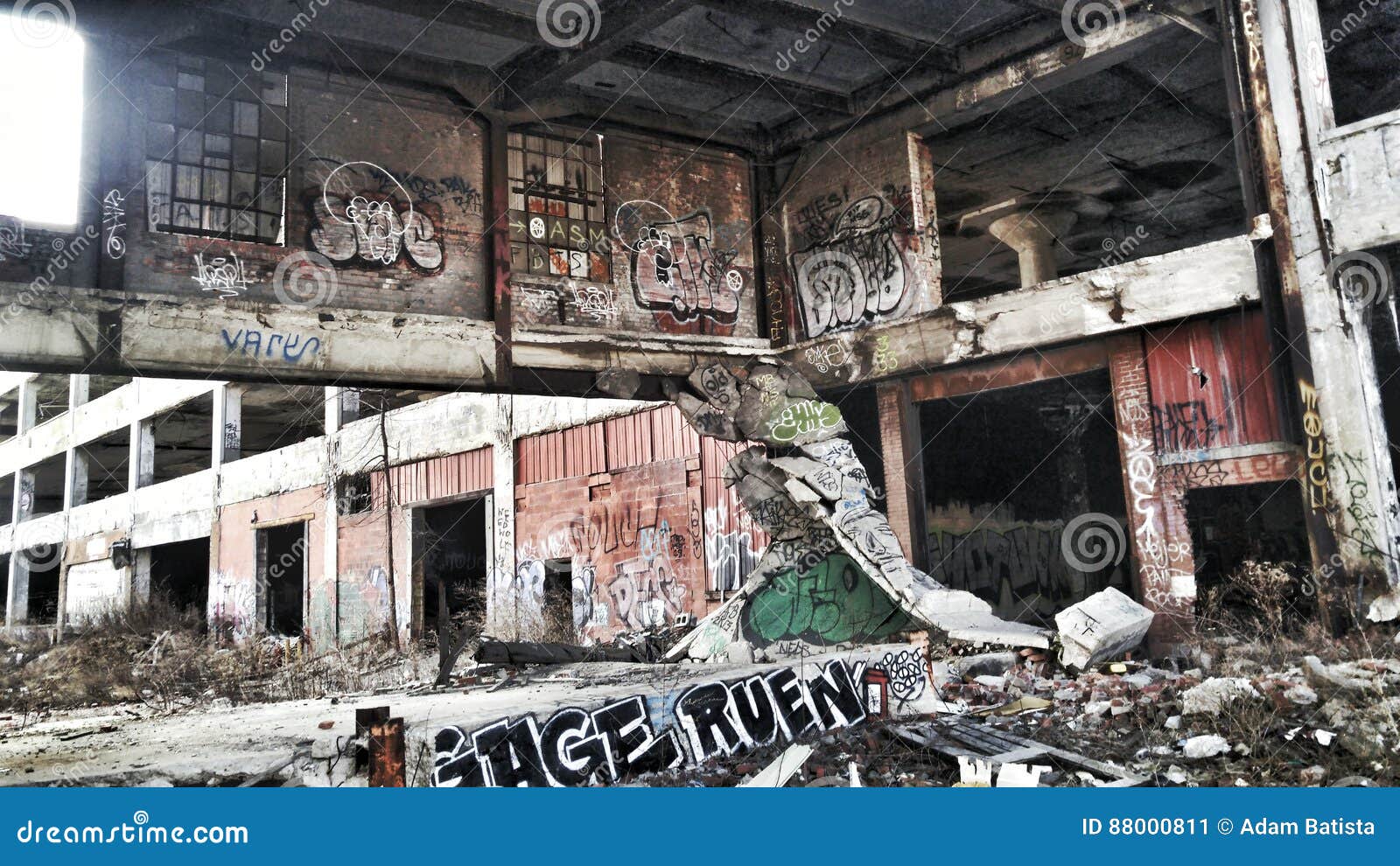 Two levels. stock image. Image of plant, exposing, collapsed - 88000811