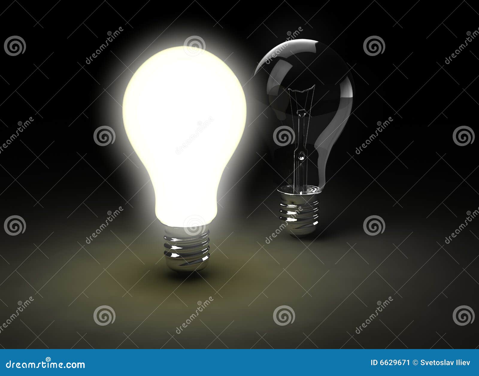 Two light bulbs stock illustration. Illustration of electricity - 6629671