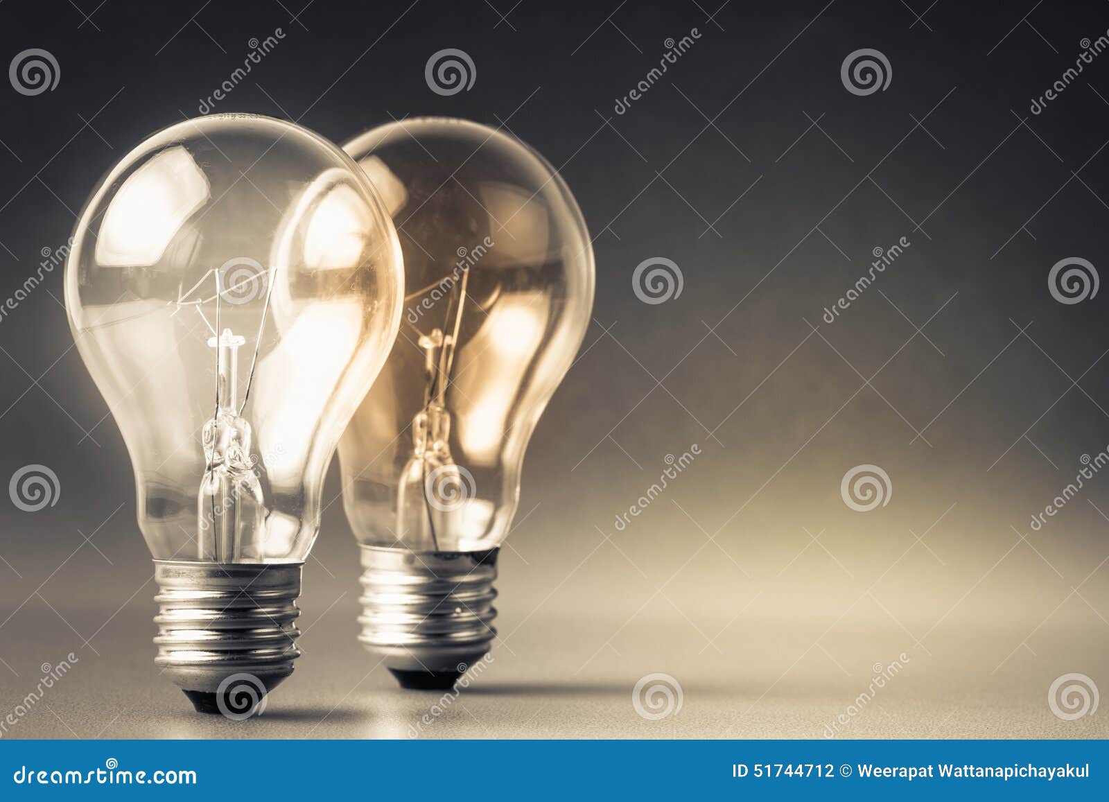 Two light bulbs stock photo. Image of creative, sparkle - 51744712