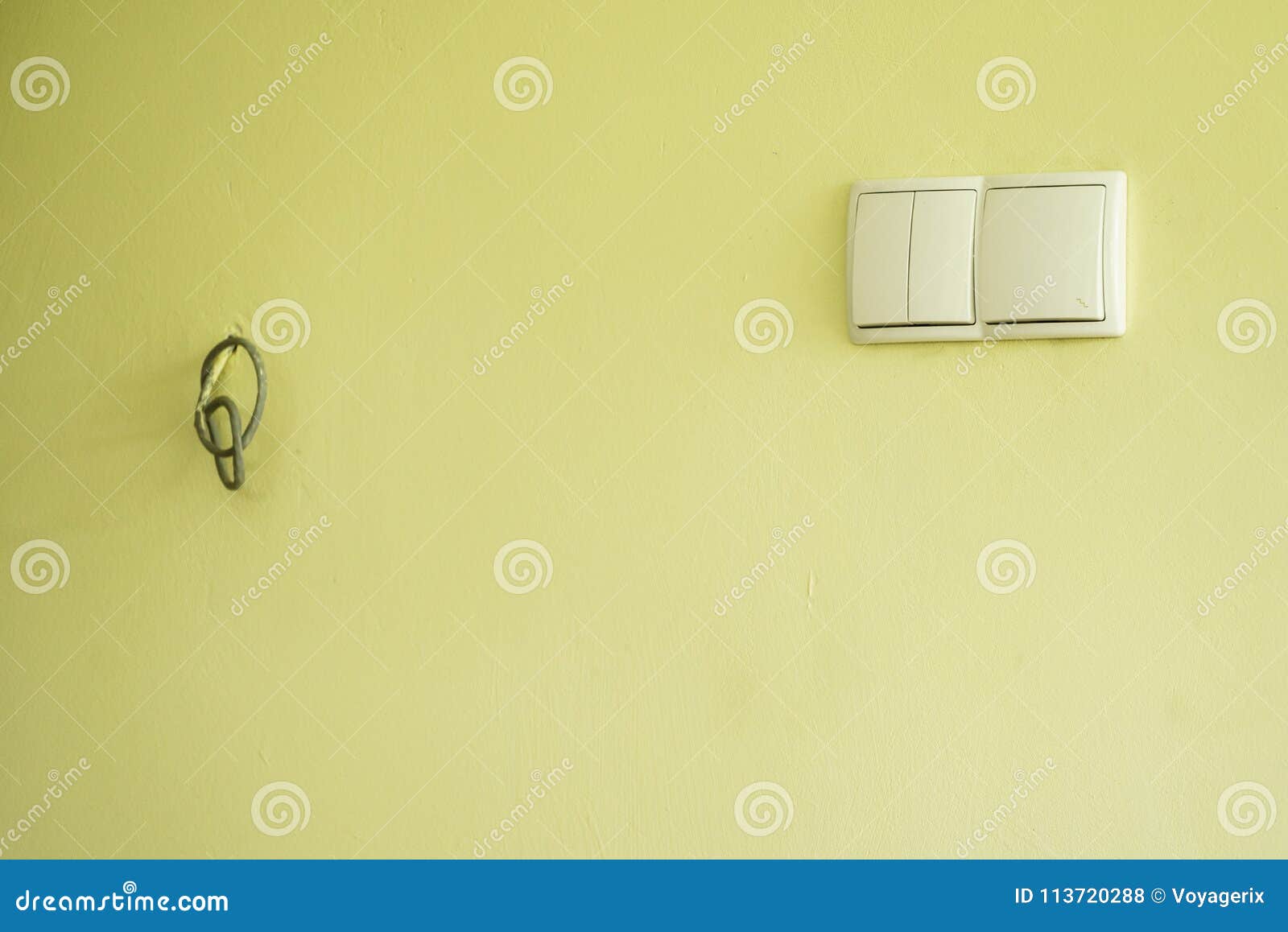 Two Light Switches on Yellow Wall Stock Photo - Image of electricity ...