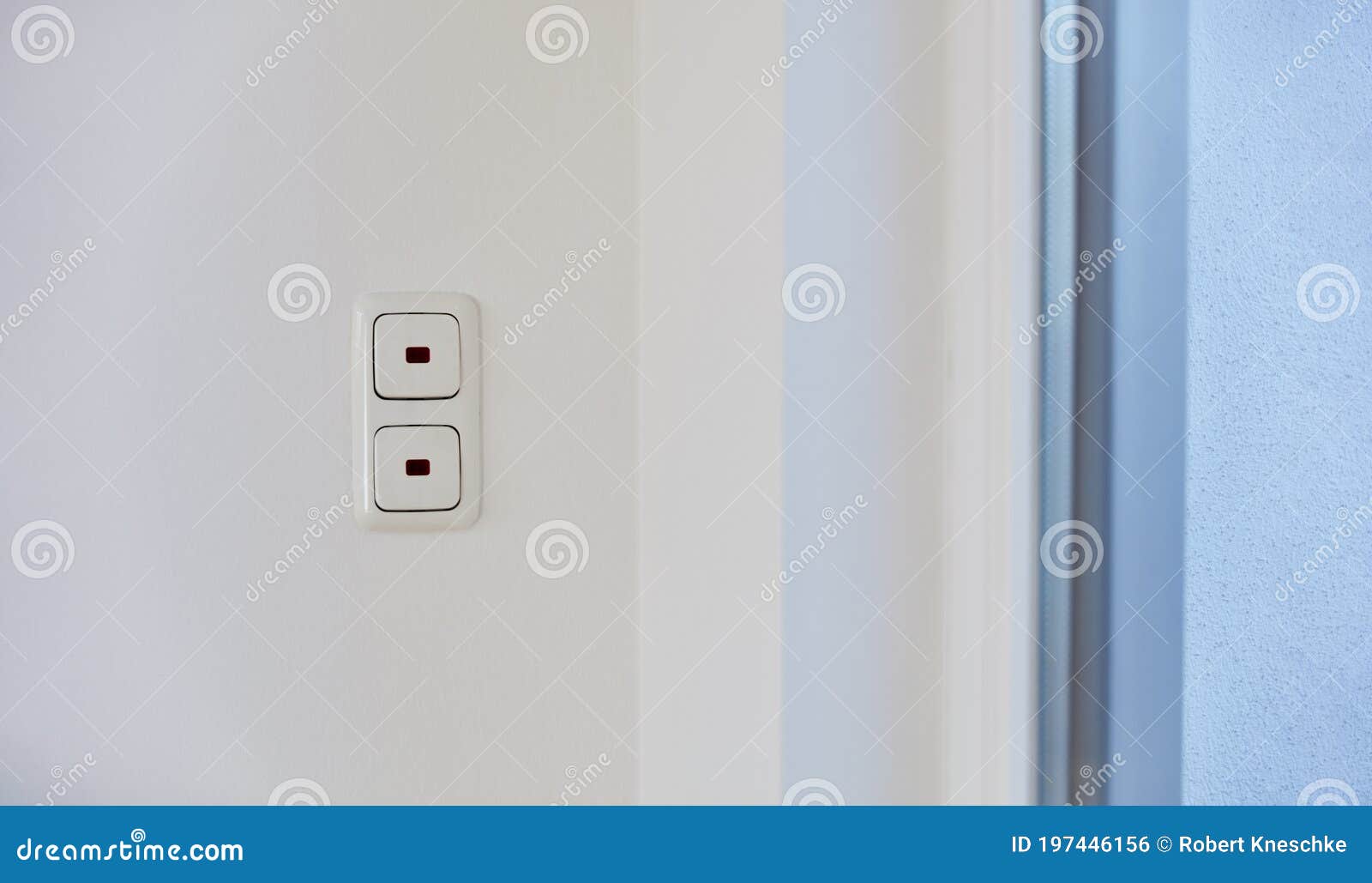 Two Light Switches on Wall in Apartment Stock Photo - Image of inside ...