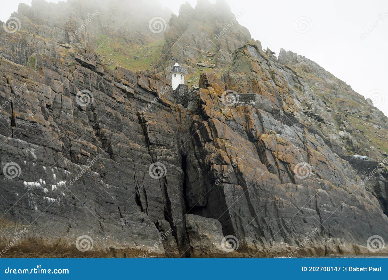 Skellig Michael Lighthouses Stock Image - Image of island, architectur ...