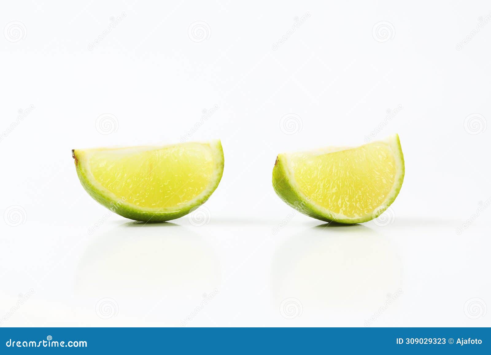 Two lime fruit wedges stock image. Image of pieces, background - 309029323