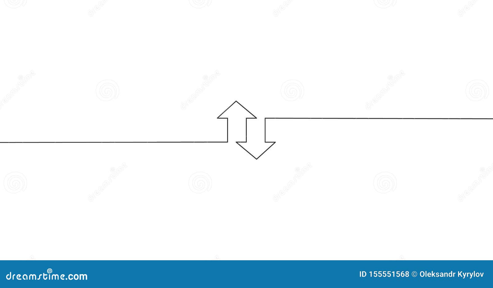 Two Linear Arrows Up Down Icon, Two Arrows Linear Sign Yellow ...