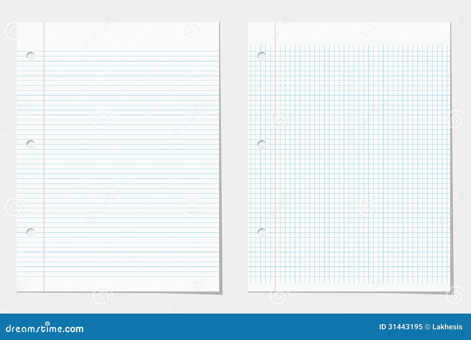 Two lined notebook sheets stock vector. Illustration of notepad - 31443195