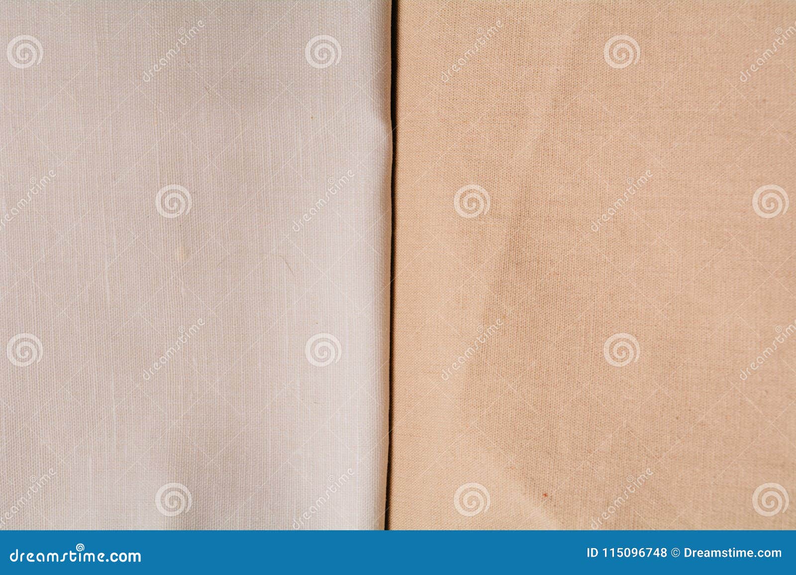 Two Linen Fabrics Lie Side by Side Stock Photo - Image of fabric, glow ...