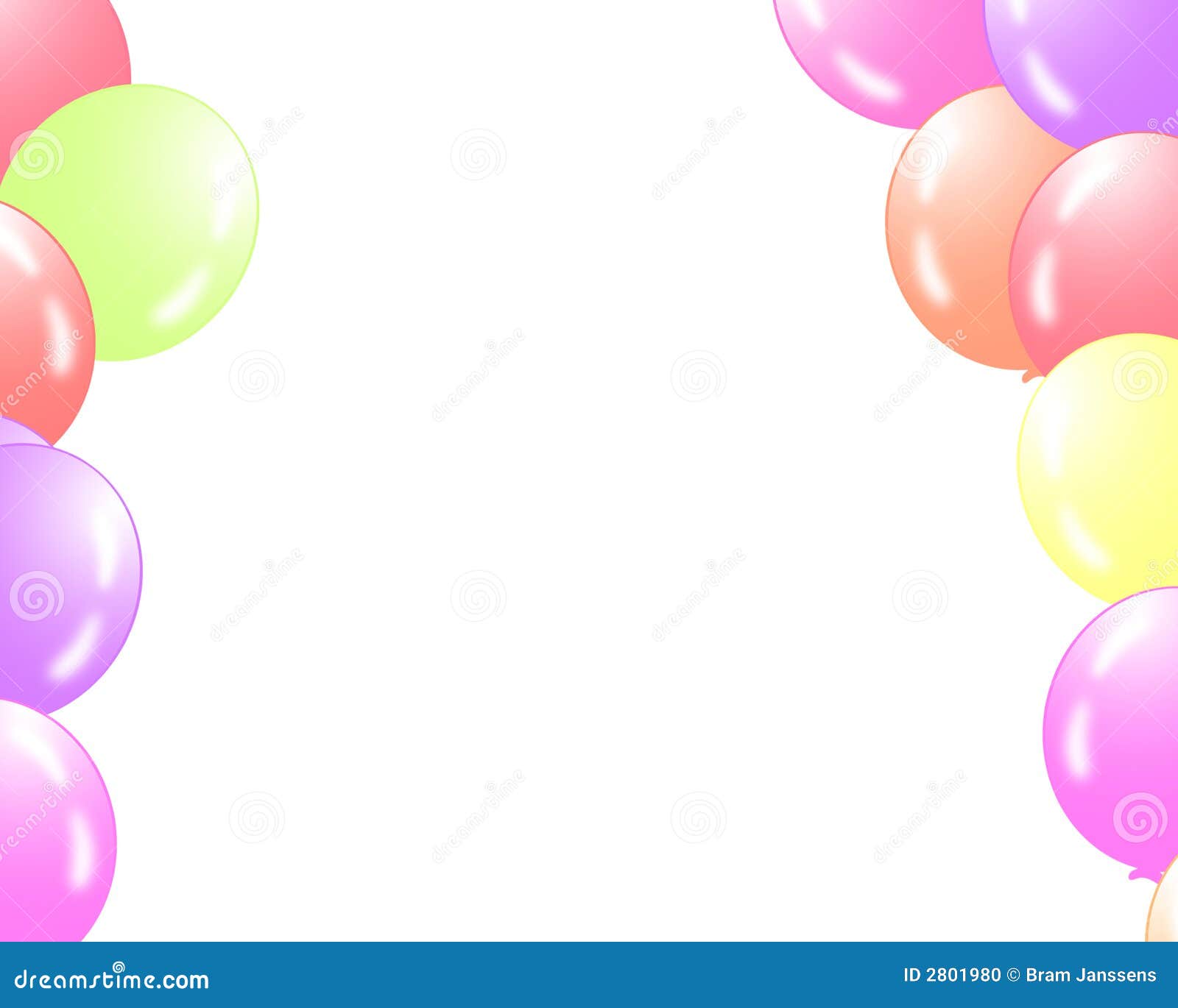 Two lines of balloons stock illustration. Illustration of balloon - 2801980