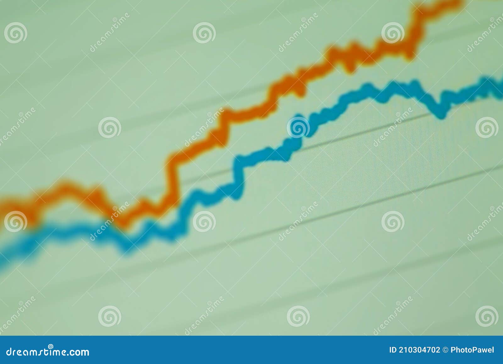 Two Lines Chart at Comparision Concept. Data Analysis Graph Stock Photo ...