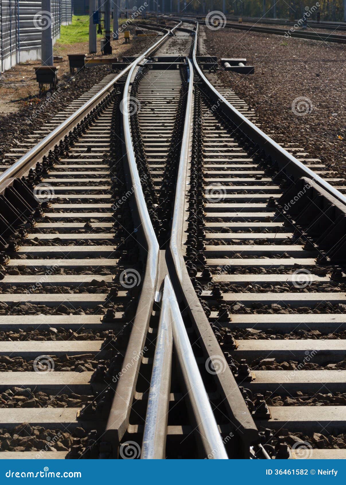 Two lines of railway track stock photo. Image of metallic - 36461582