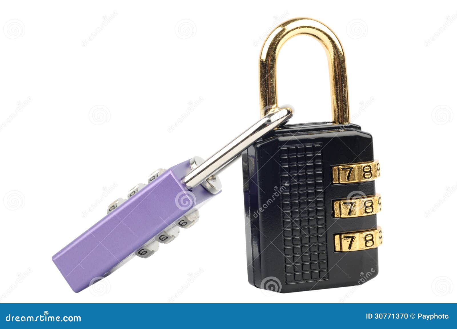 Two linked padlocks stock photo. Image of closed, couple - 30771370