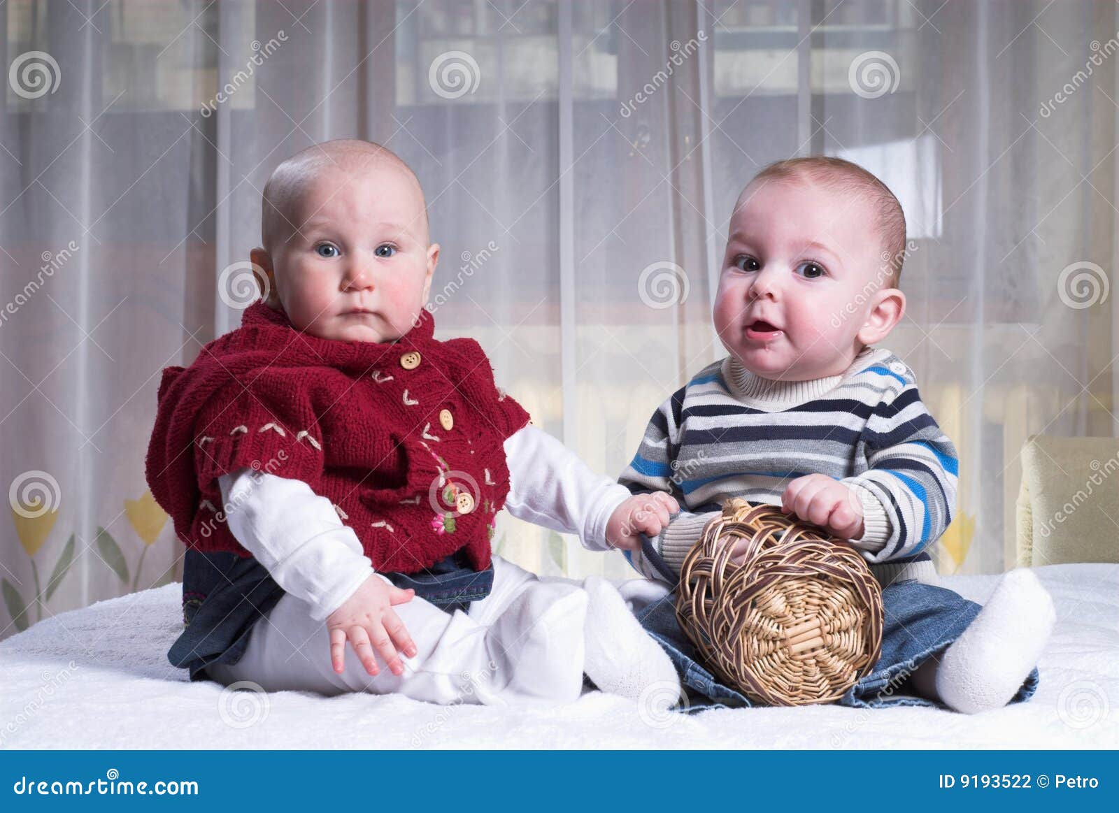 Two little babies stock photo. Image of infant, love, family - 9193522