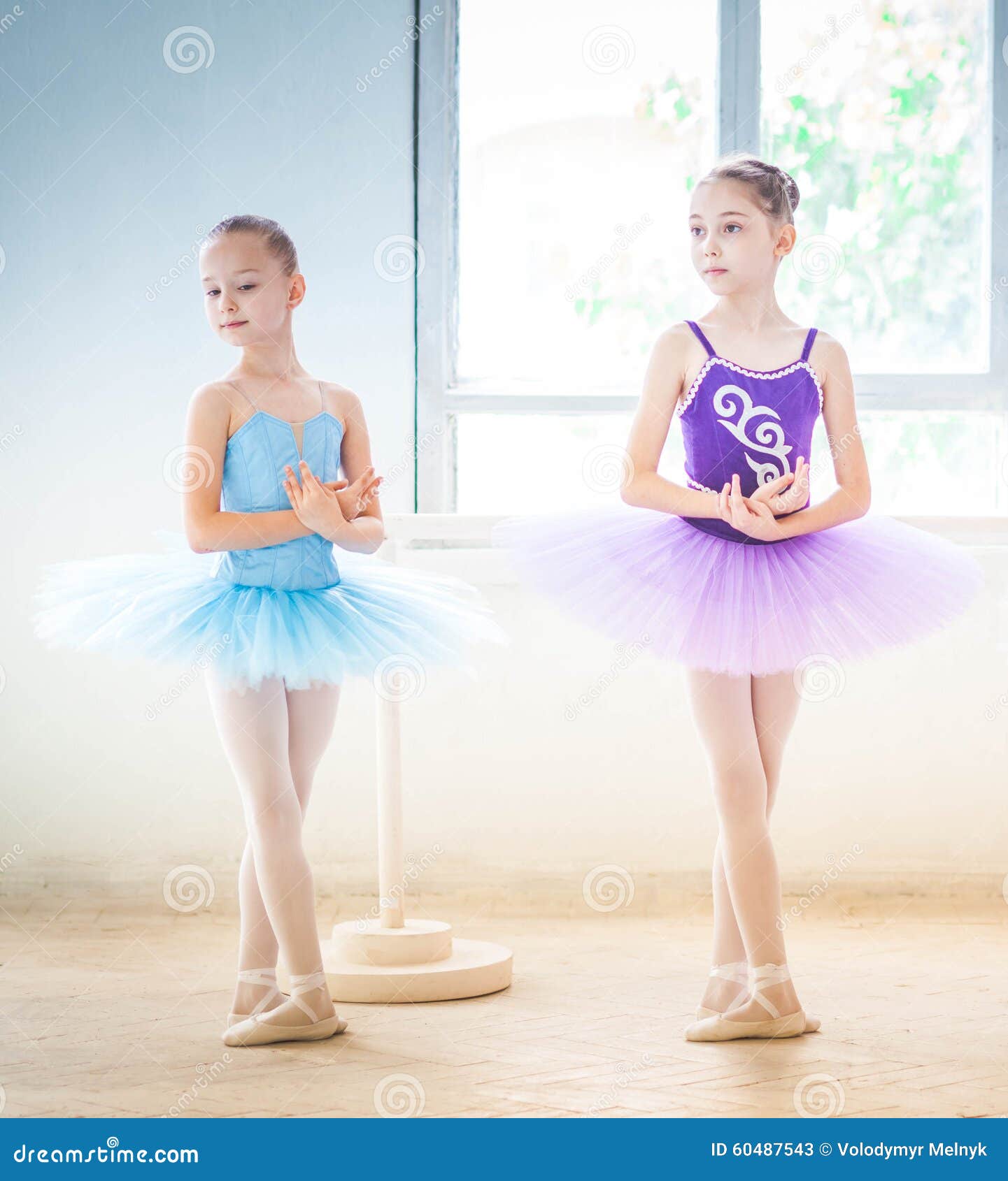 The Two Little Ballet Girls in Tutu Stock Image - Image of people ...